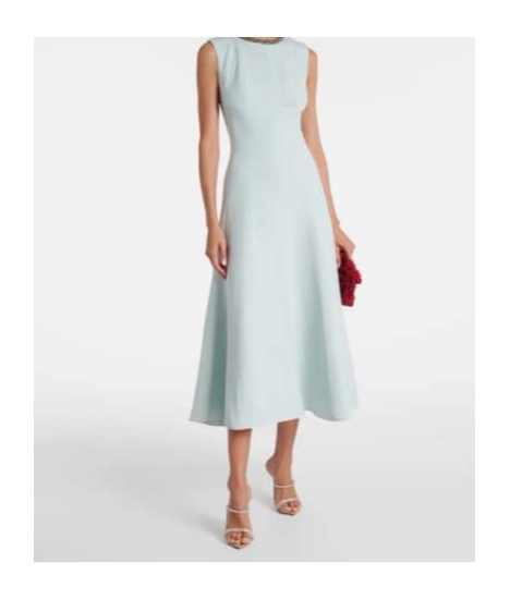 Roland Mouret Embellished Wool And Silk Midi Dress - White