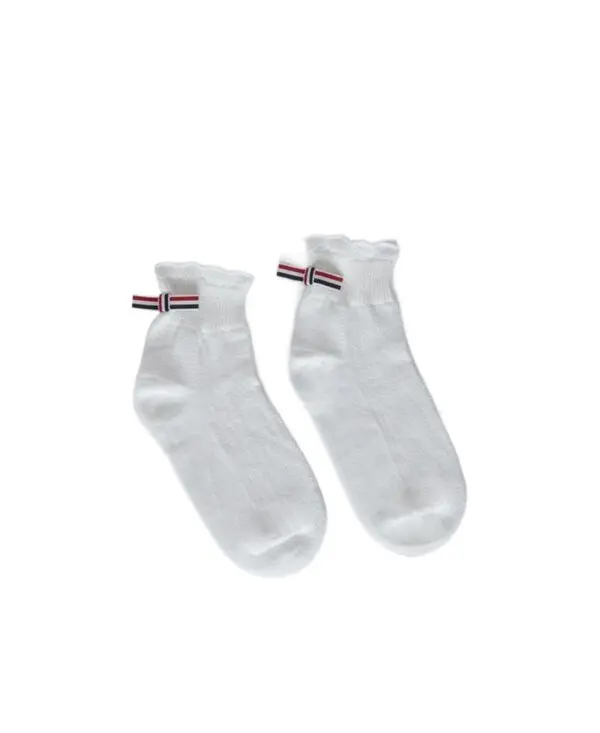 Thom Browne Rwb-bow Ankle Socks