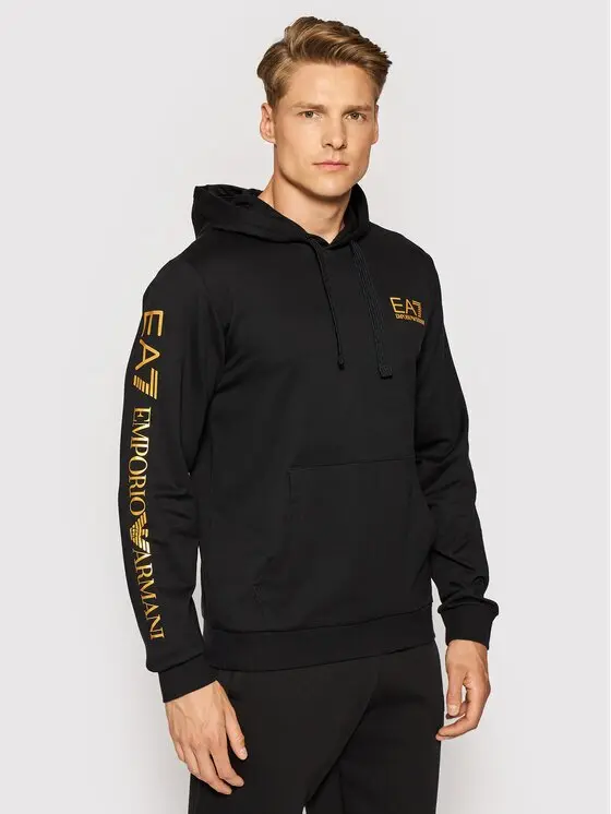 EA7 Logo Print Hoodie