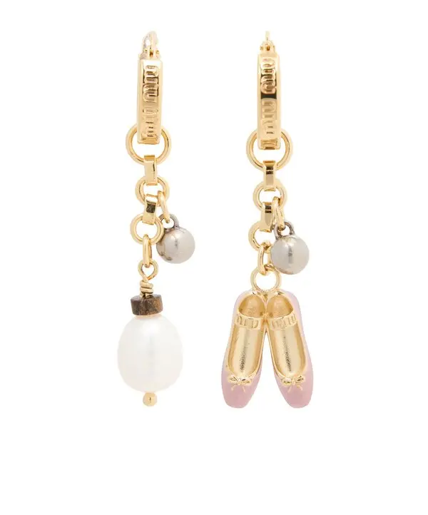 Miu Miu Hoop Earrings - Yellow