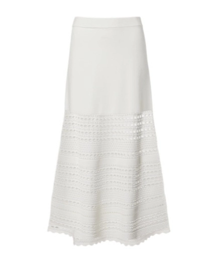 Simkhai Westly Open-knit Midi Skirt - White