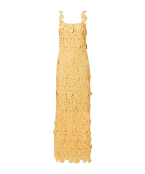 Simkhai Marenna Broderie Anglaise Sequined Gown - Yellow