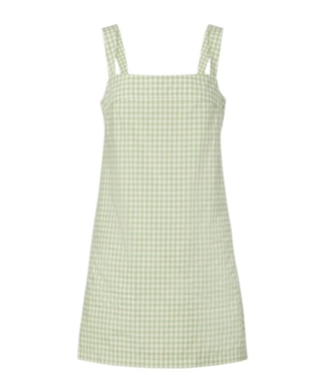 Simkhai Sloan Gingham Cotton-blend Minidress - Green