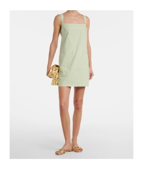 Simkhai Sloan Gingham Cotton-blend Mini Dress