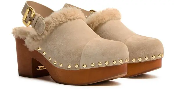 Chloé Jeannette Wooden-soled High-heeled Sandals
