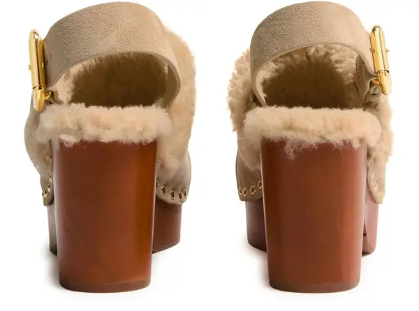 Chloé Jeannette Wooden-soled High-heeled Sandals