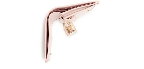 Miu Miu Leather Coin Purse With Padlock Details