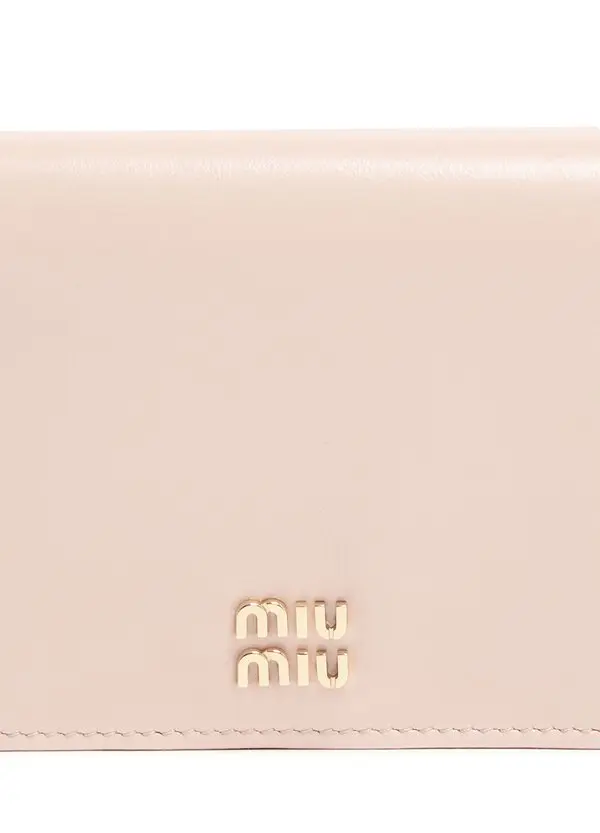 Miu Miu Leather Coin Purse With Padlock Details