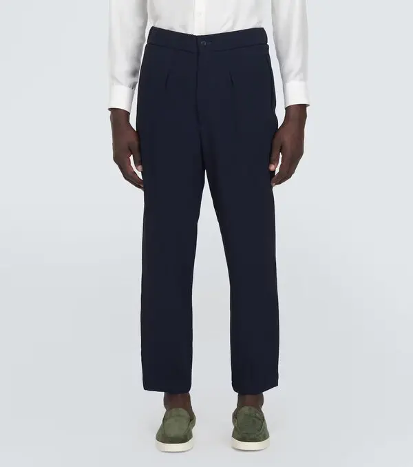 Giorgio Armani Wool-blend Straight Pants