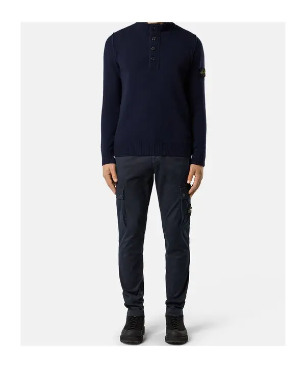 Stone Island Logo Patch High Neck Sweater