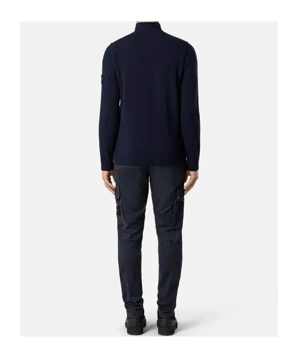 Stone Island Logo Patch High Neck Sweater