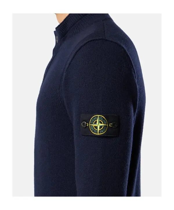 Stone Island Logo Patch High Neck Sweater