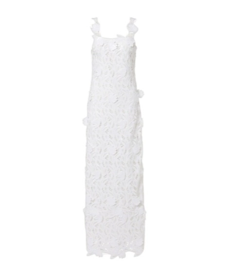Simkhai Marenna Broderie Anglaise Sequined Gown - White