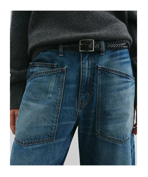 NILI LOTAN Belt Loop Jeans