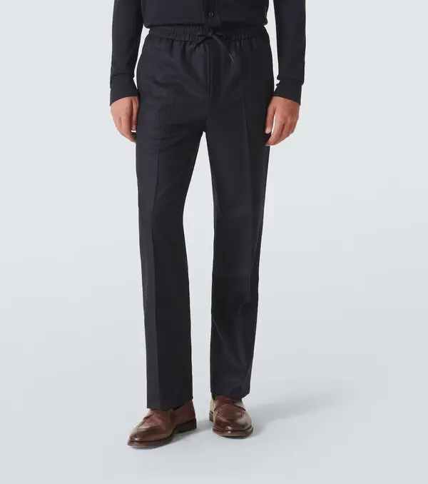 Brioni Asolo Wool Twill Straight Pants