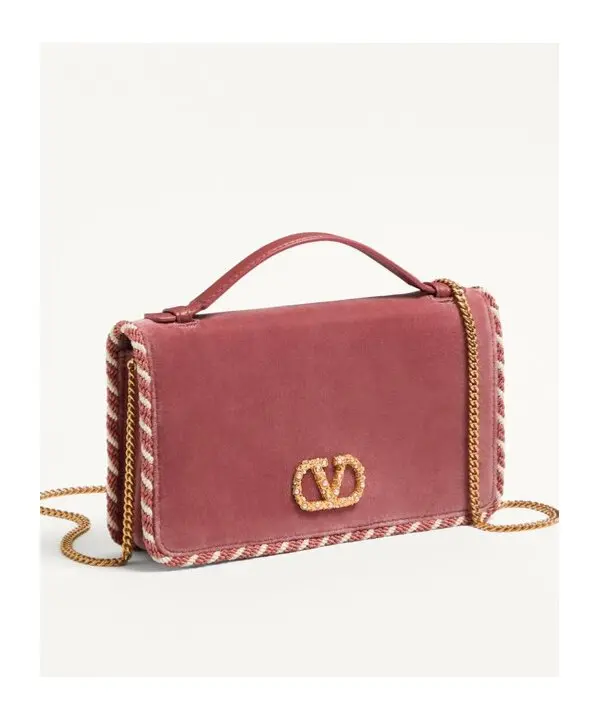 Valentino Garavani Vlogo Signature Braided Edge Tote Bag