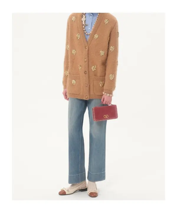 Valentino Garavani Vlogo Signature Braided Edge Tote Bag