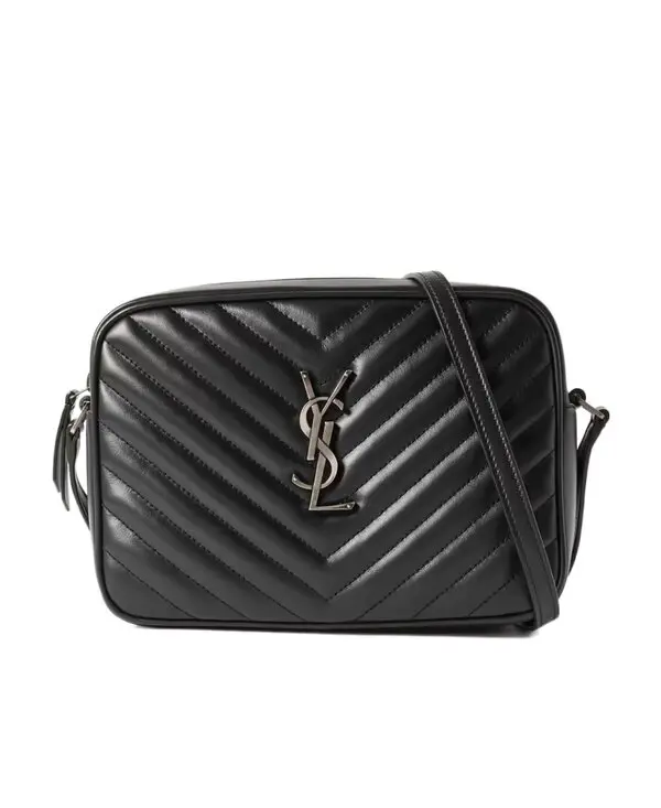 Saint Laurent Lou Camera Bag In Quilted Leather - Black