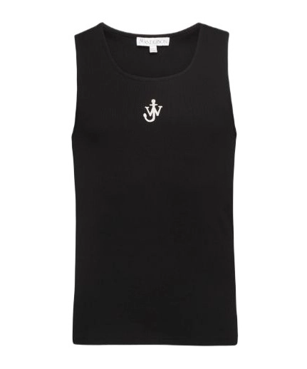 J.W.ANDERSON Anchor-embroidered Tank Top - Black