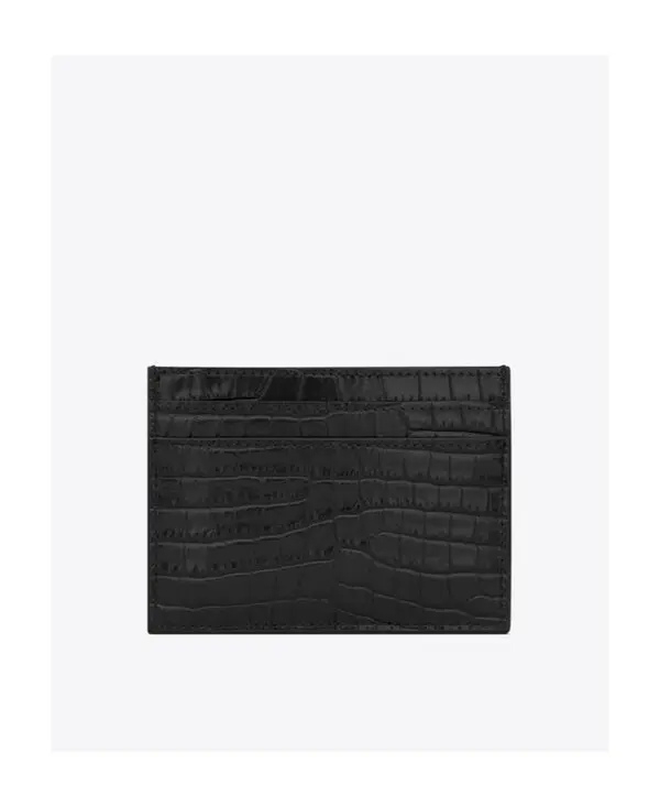 Saint Laurent Cassandre Logo Plaque Card Case