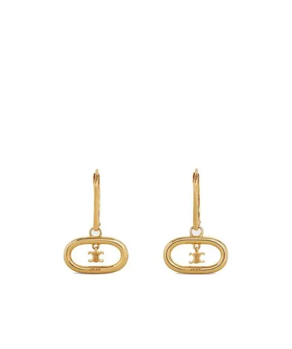 Celine Maillon Triomphe Mobile Earrings In Brass With Gold Finish - Yellow