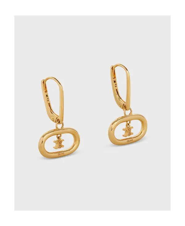 Celine Maillon Triomphe Mobile Earrings In Brass With Gold Finish