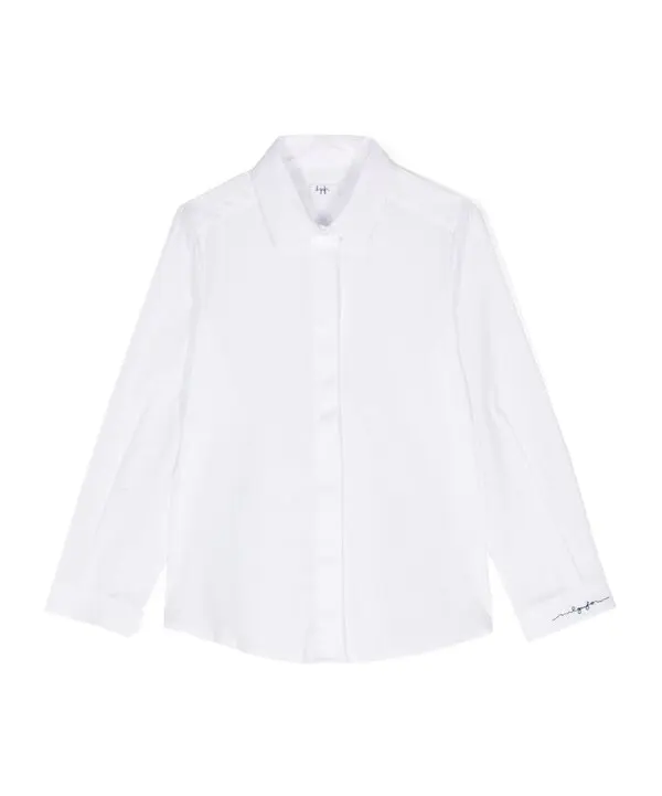 IL GUFO Logo-embroidered Poplin Shirt
