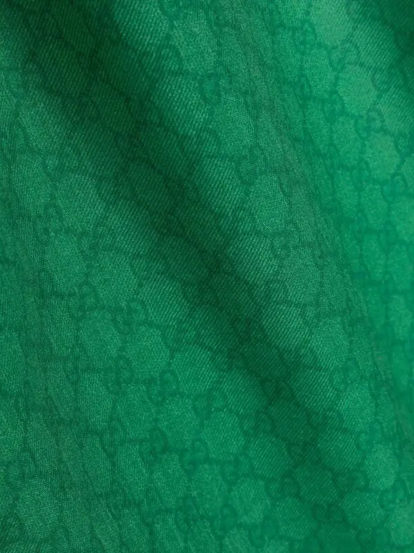 Gucci Gg Monogrammed Web-stripe Scarf