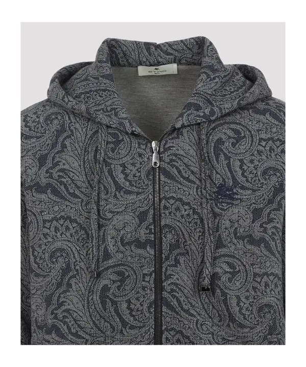 Etro Paisley Printed Zipped Hoodie