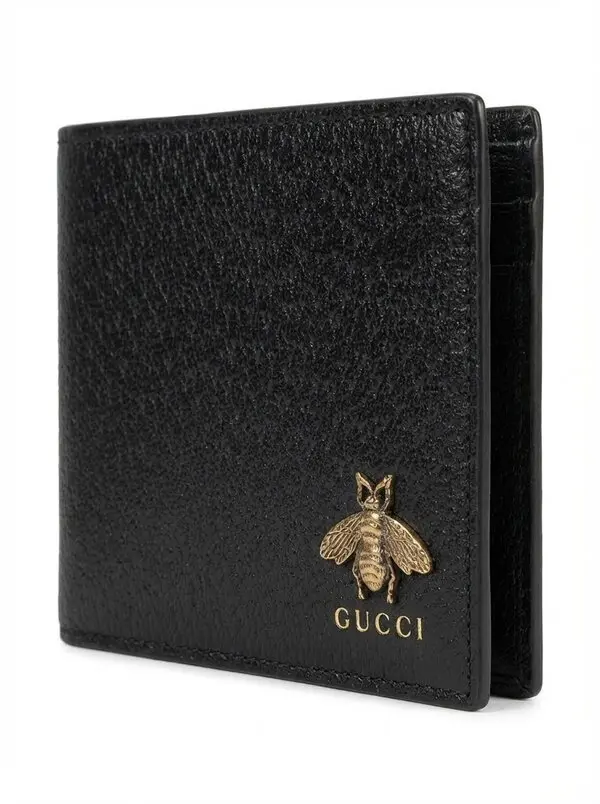 Gucci Animalier Leather Wallet - Black