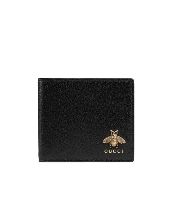 Gucci Animalier Leather Wallet - Black