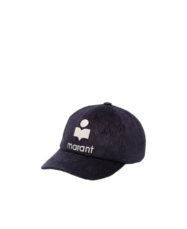 Isabel Marant Étoile Logo Embroidered Corduroy Baseball Cap - Black