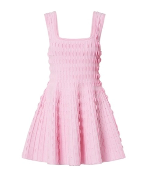 Simkhai Vanna Knitted Scalloped Minidress