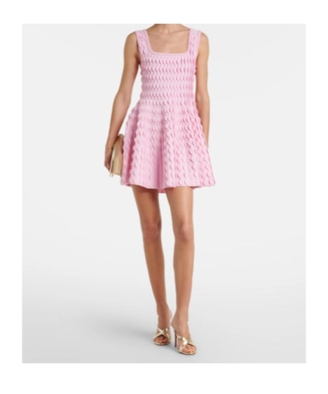 Simkhai Vanna Knitted Scalloped Minidress