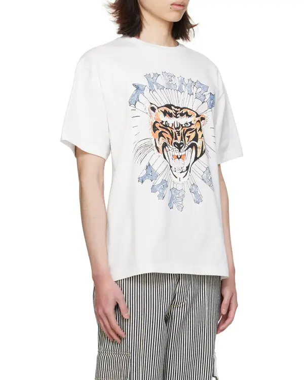 Kenzo Logo Tiger Printed Crewneck T-shirt