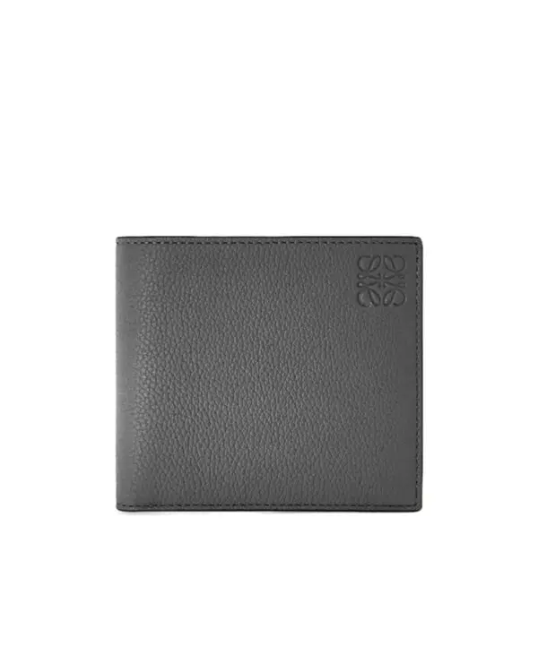 Loewe Logo Embossed Bifold Wallet - Anthracite