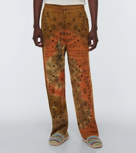 Alanui Bandana Piquet Jacquard Cotton Pants