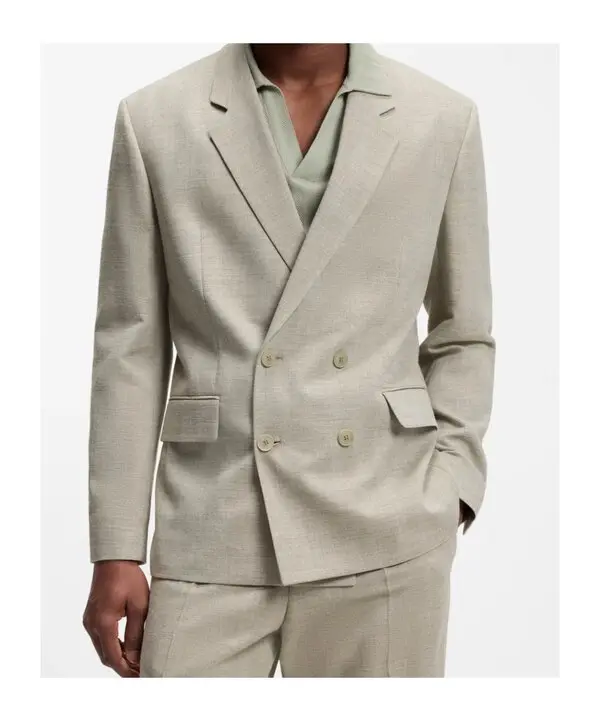 Hugo Boss Modern-fit Jacket With Herringbone Weave