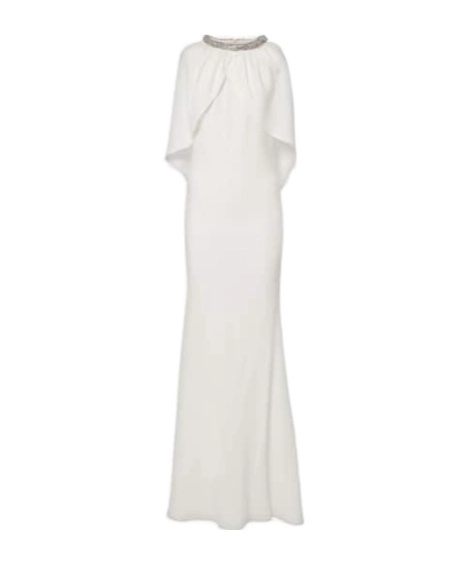 Roland Mouret Embellished Shawl Dress