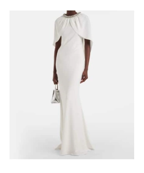Roland Mouret Embellished Shawl Dress