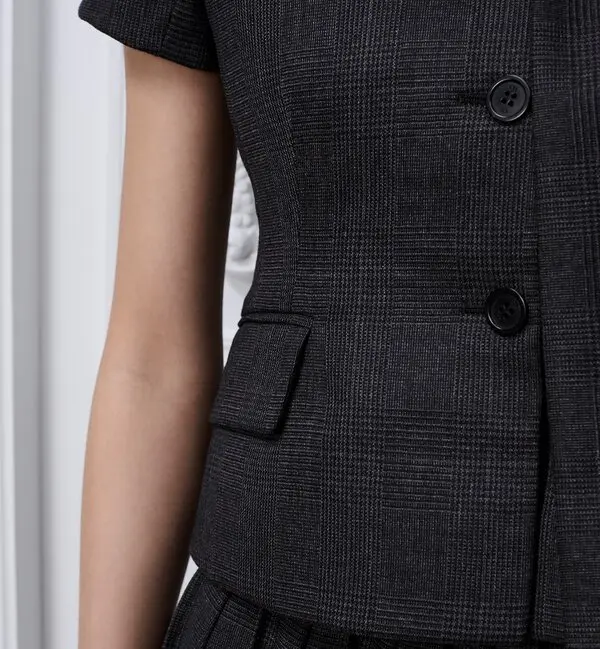 Dior Short-sleeved Tie-collar Jacket