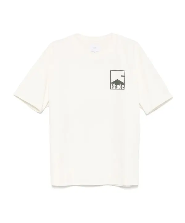 Rhude Logo Graphic T-shirt - Cream