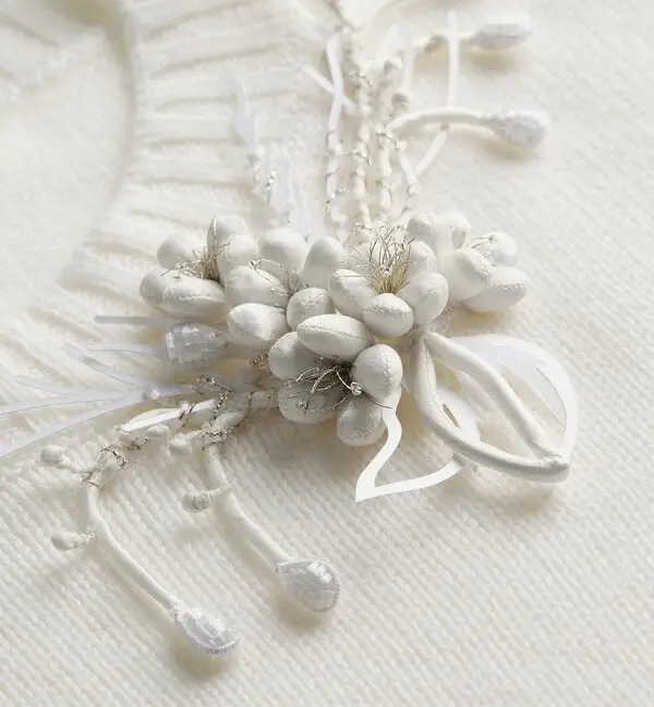 Dior Short-sleeved Sweater With Bouquet Embroidery