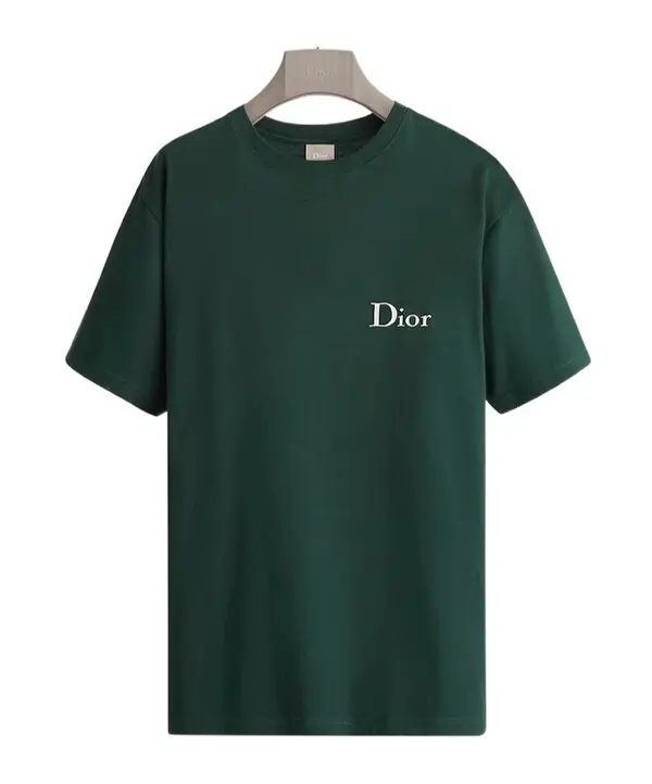 Dior Logo Embroidered Short-sleeved T-shirt - Green