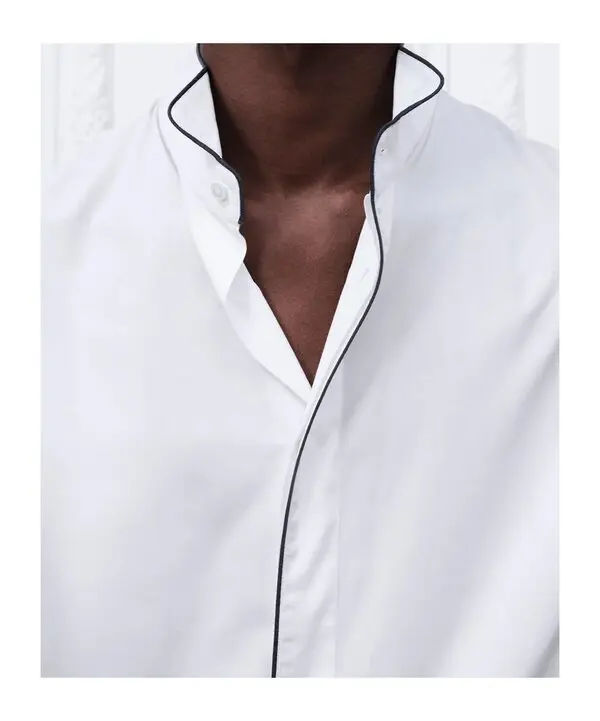 Dior Shirt With Piping And Embroidery