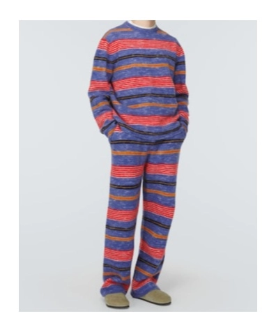 THE ELDER STATESMAN Jasper Striped Cashmere Blend Pants
