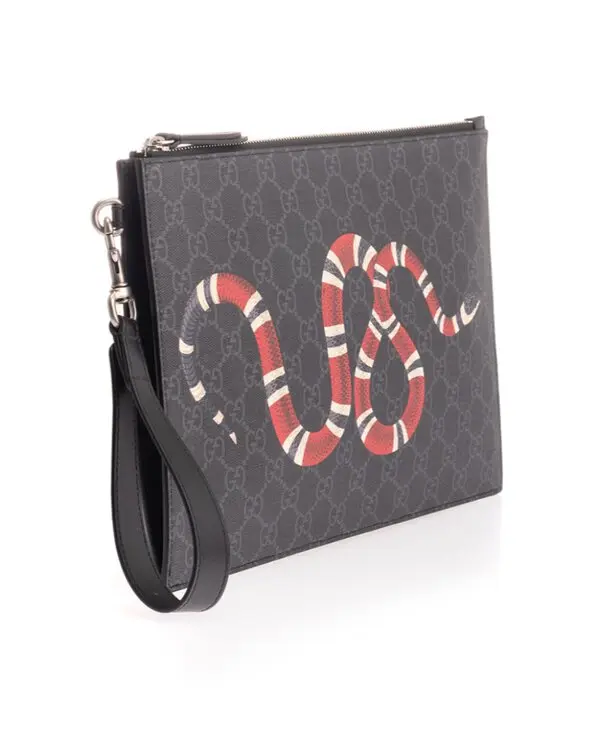 Gucci Gg Pouch With Kingsnake