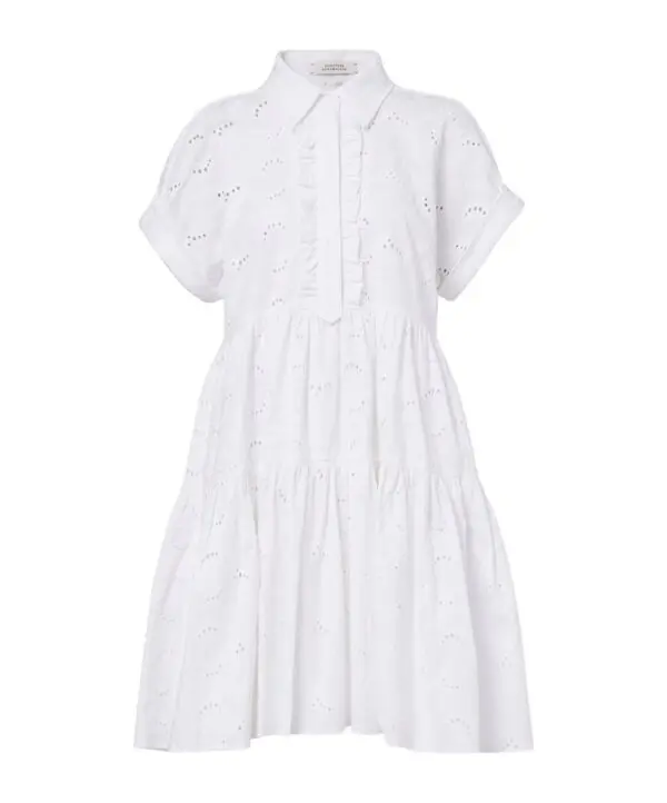 Dorothee Schumacher Summer Blossom Broderie Anglaise Minidress - White