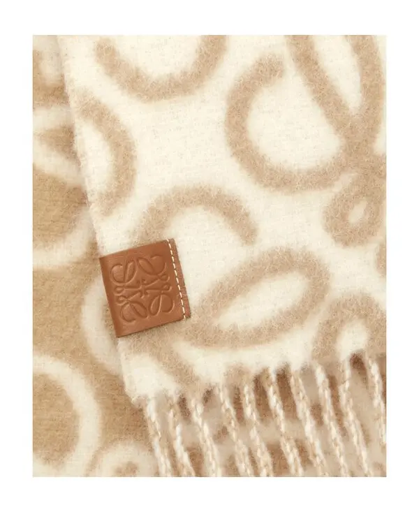 Loewe Anagram Fringed Scarf