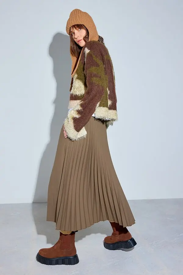 SEMICOUTURE Camouflage-print Knitted Jumper
